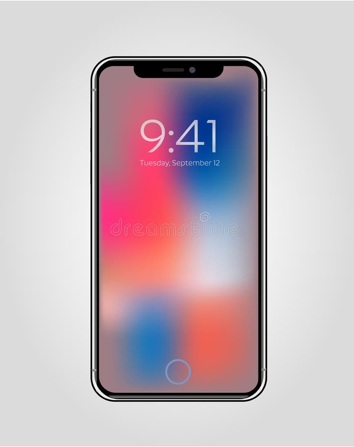 Realistic Phone Isolated Vector Image Stock Illustration - Illustration ...