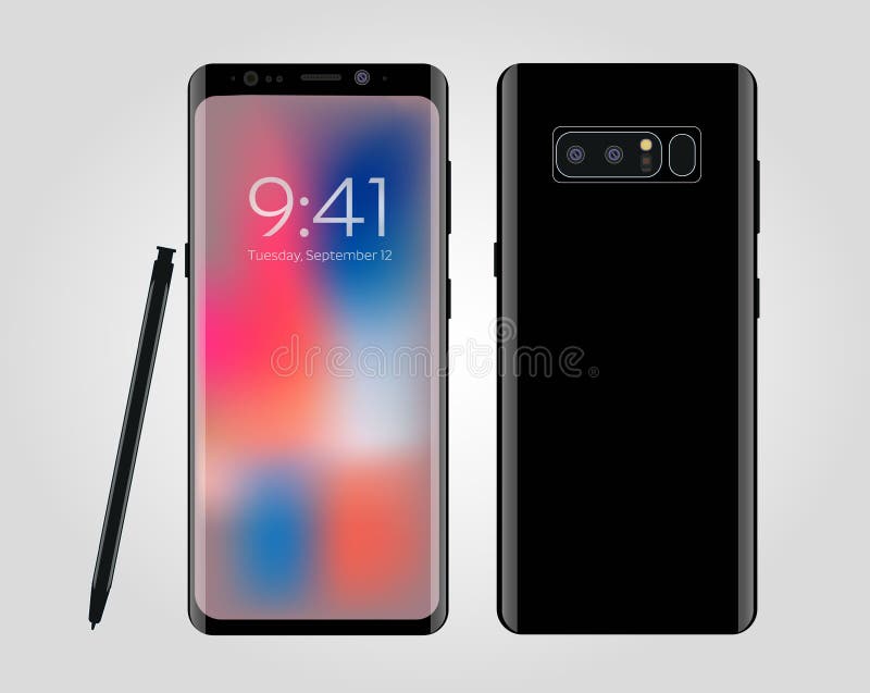 A realistic smartphone stock vector. Illustration of concept - 109241855