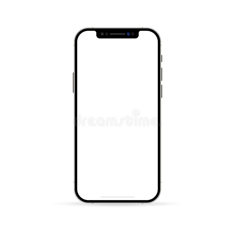 Realistic Smartphone Screen Mockup. Phone Frame with Blank Display ...