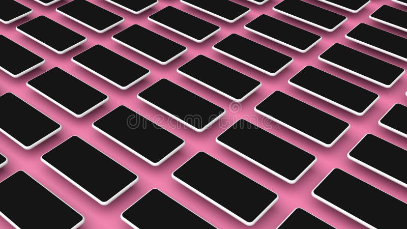 Realistic Smartphones Grid Mockup for Application and Mobile Website ...