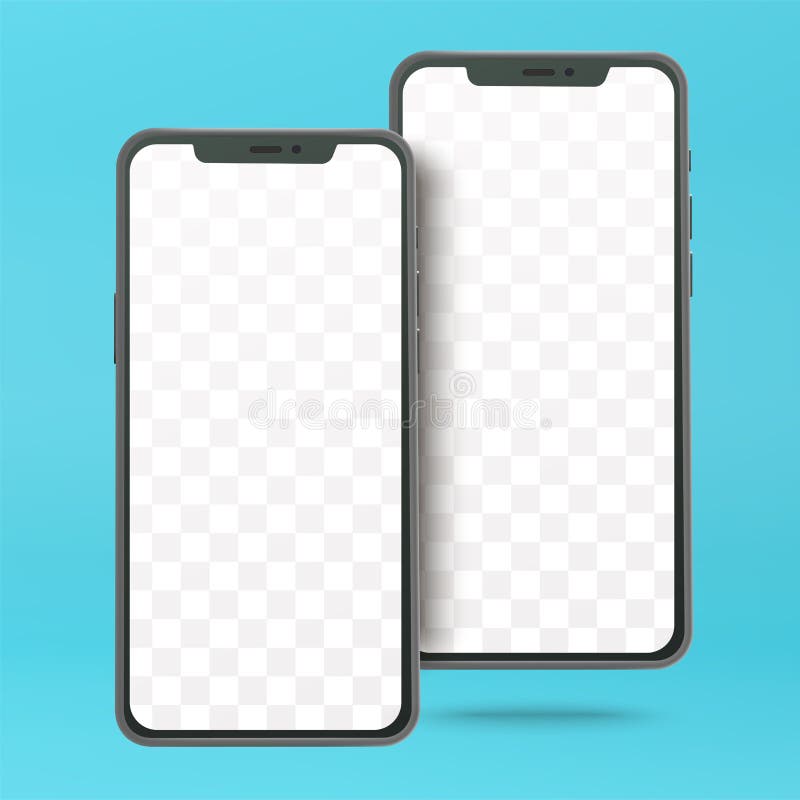 Realistic Smartphones Mockup Stock Vector - Illustration of blank ...