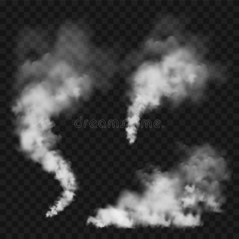 Realistic Smoke Clouds. Stream of Smoke from Burning Objects ...