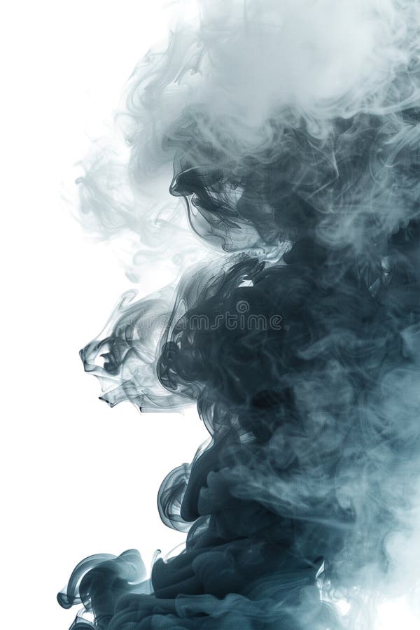 Realistic Smoke Effect on Transparent Background Stock Illustration ...