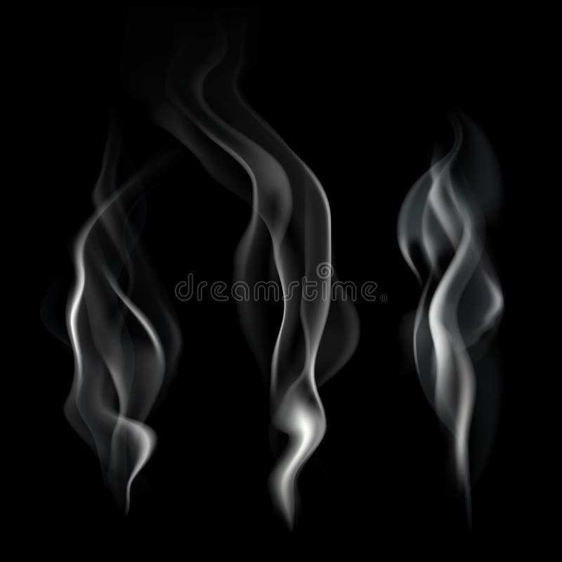 Realistic Smoke Illustration Stock Vector - Illustration of fire ...