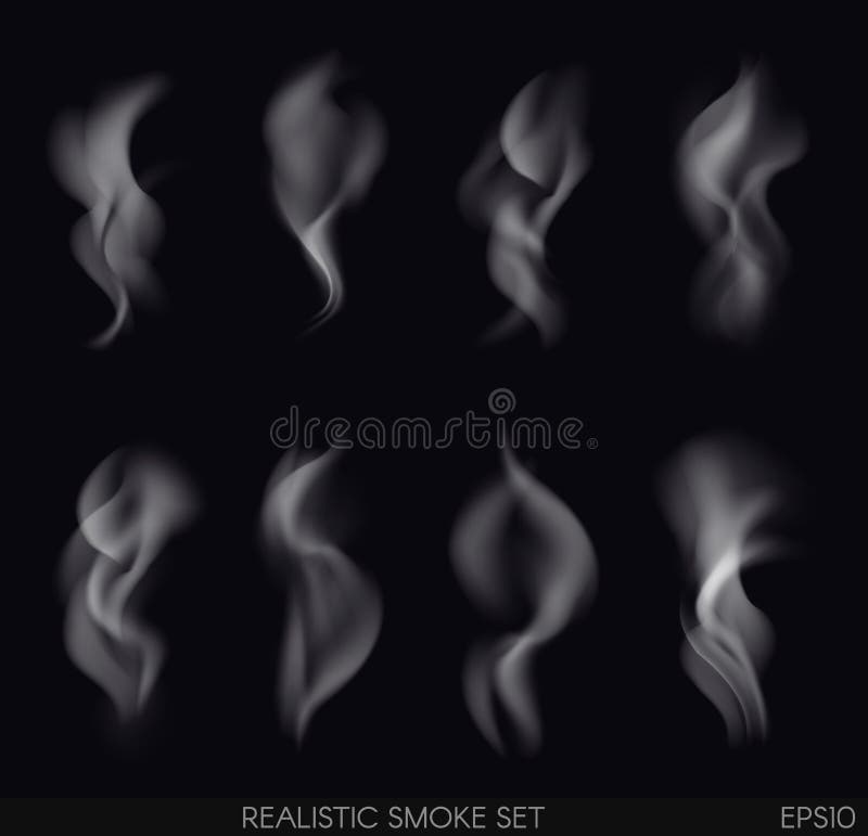 Realistic smoke set stock vector. Illustration of nature - 83566161