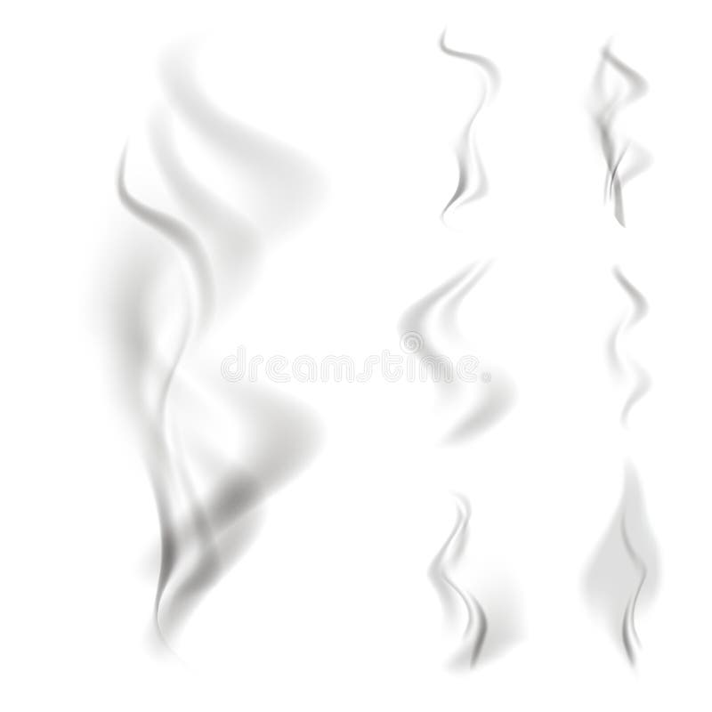 Realistic smoke set stock illustration. Illustration of abstraction ...