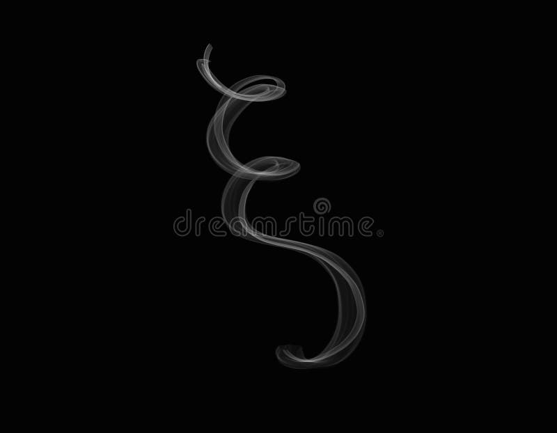 Realistic Smoke Shape with Alphabet Xi Spreading on Dark Background ...
