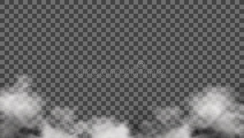 Realistic Smoke Frame on Transparent Background Stock Vector ...