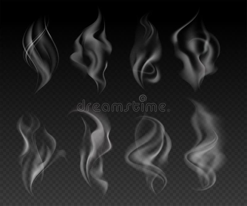 Realistic Smoke Waves Set stock vector. Illustration of mist - 272082182
