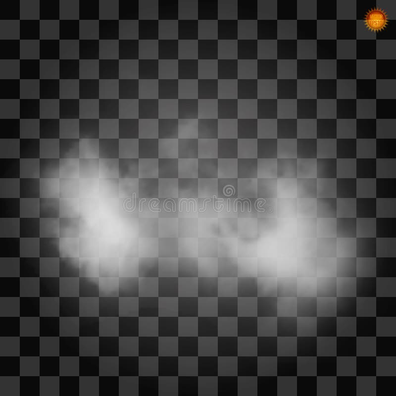 Realistic Smoky Cloud on Transparent Background Stock Vector ... Realistic Smoky Cloud on Transparent Background Stock Vector ...