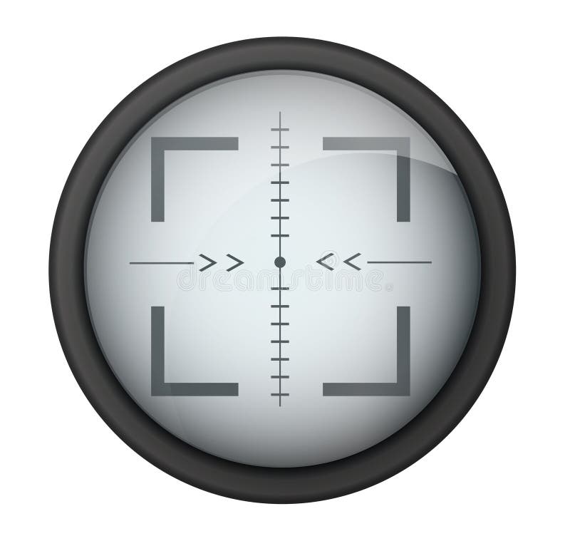 Realistic Sniper Sight. Sniper Scope with Measurement Marks Template ...