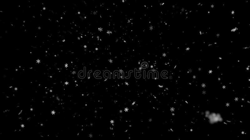 Realistic Snow Fall and Snowflakes Animation with Seamless Loop Stock ...