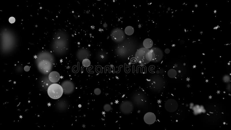 Realistic Snow Fall and Snowflakes Animation with Seamless Loop Stock ...