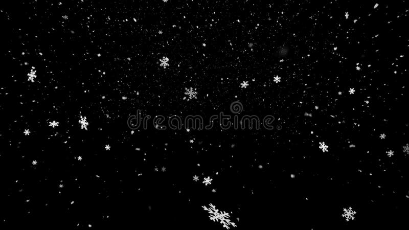 Realistic Snow Fall and Snowflakes Animation with Seamless Loop Stock ...