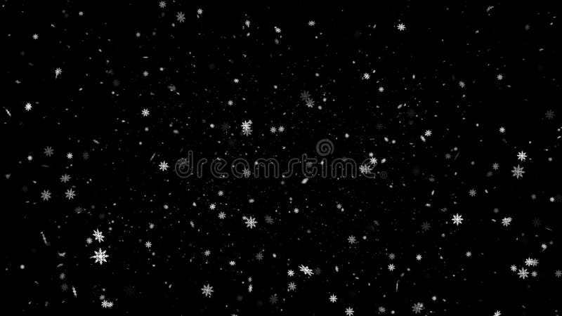 Realistic Snow Fall and Snowflakes Animation with Seamless Loop Stock ...