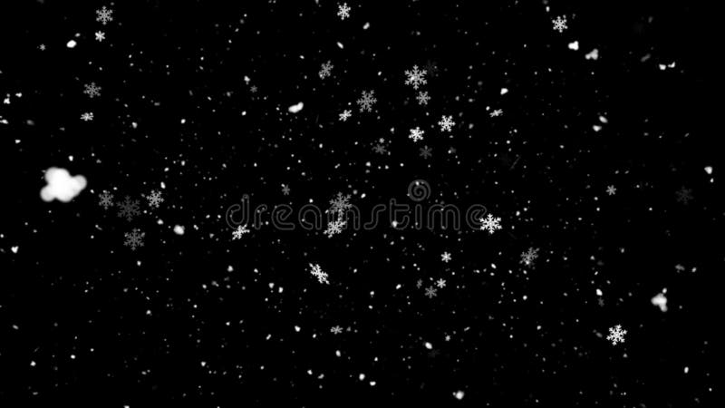 Realistic Snow Fall and Snowflakes Animation with Seamless Loop Stock ...