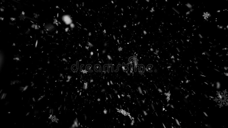 Realistic Snow Fall and Snowflakes Animation with Seamless Loop Stock ...