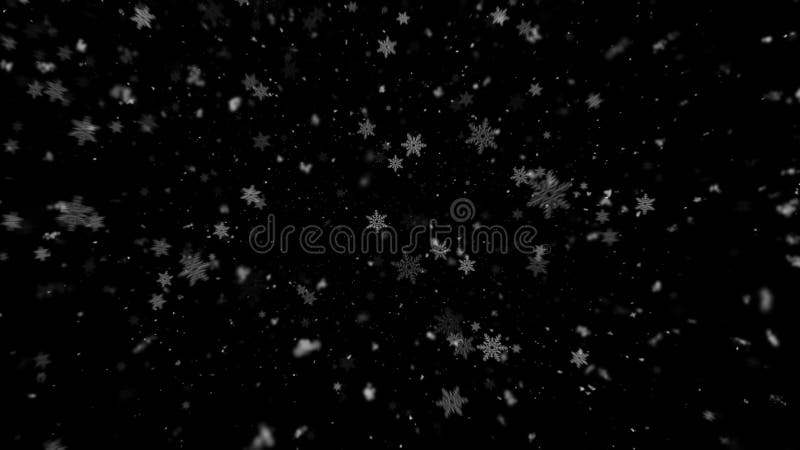 Realistic Snow Fall and Snowflakes Animation with Seamless Loop Stock ...