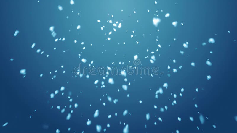 Realistic Snow Falling on Blue Background 4k Loop Stock Video - Video ...