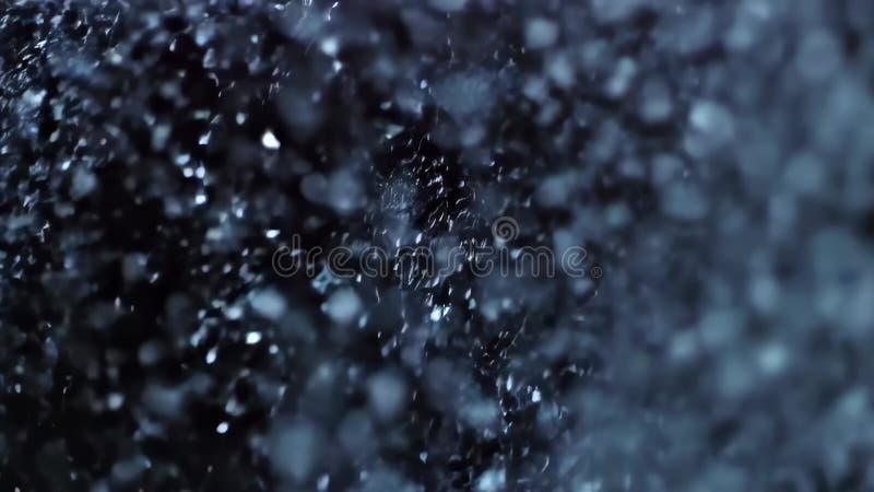 Realistic Snow Flurry Effect on Black Background Stock Footage - Video ...