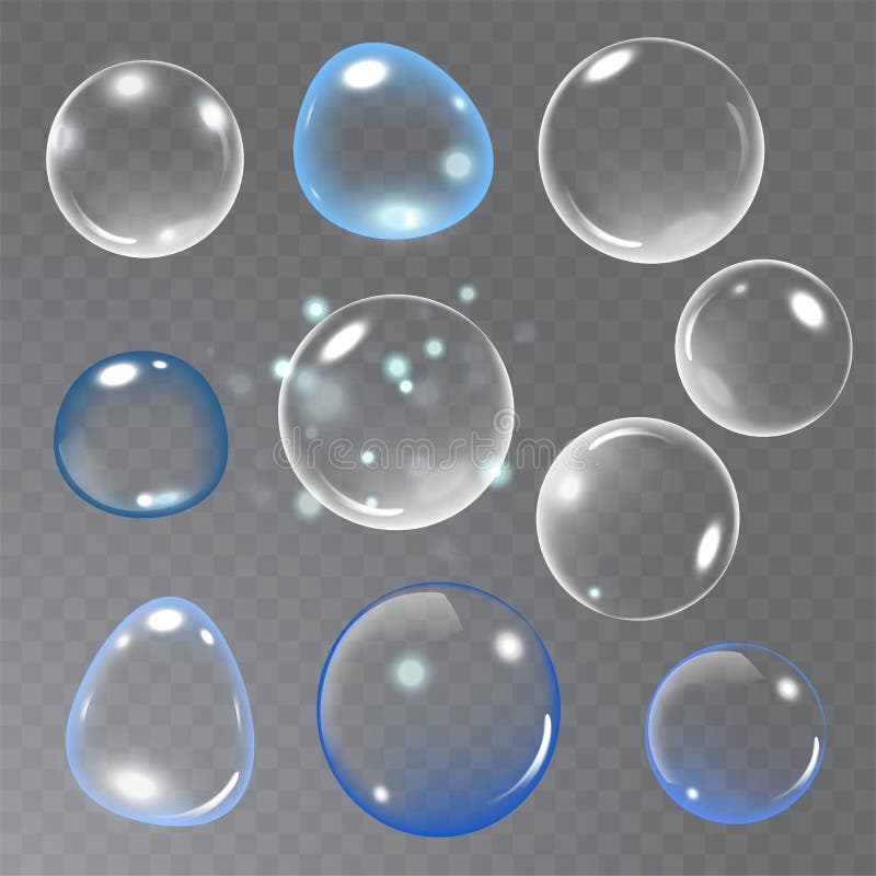 Realistic Soap Bubble on Transparent Background. Vector Soap Bubble ... Realistic Soap Bubble on Transparent Background. Vector Soap Bubble ...