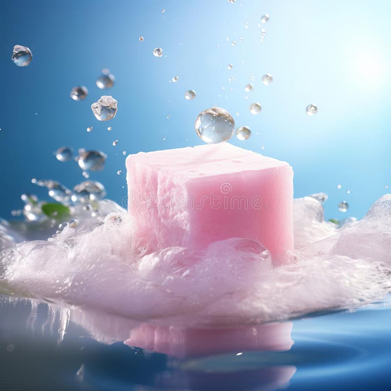 Realistic Soap Rendering on White Background with Octane Stock ...