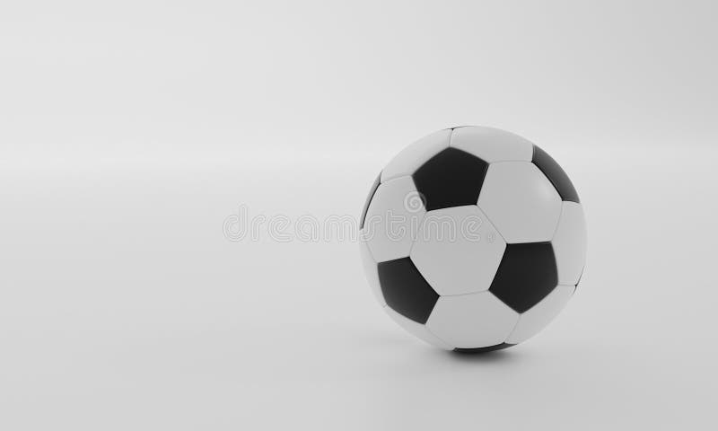 Realistic Soccer Ball or Football Ball Basic Pattern on White ...