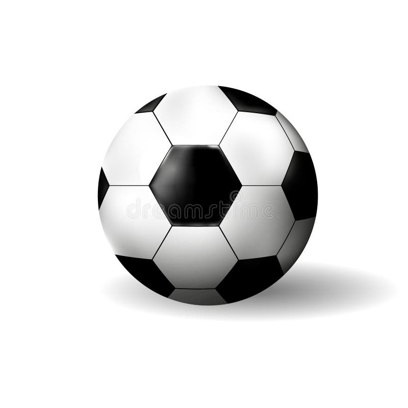 Realistic soccer ball stock illustration. Illustration of soccer ...