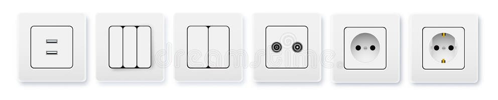 Realistic Electric Wall Outlet Icon Stock Illustrations – 499 Realistic ...