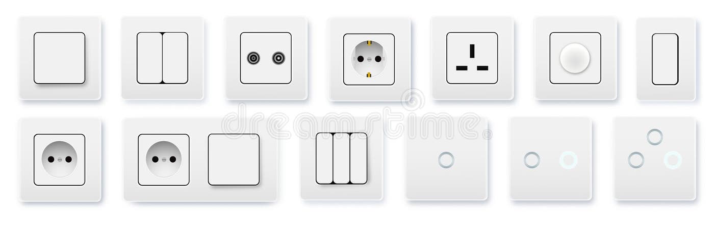 Realistic Electric Wall Outlet Icon Stock Illustrations – 499 Realistic ...