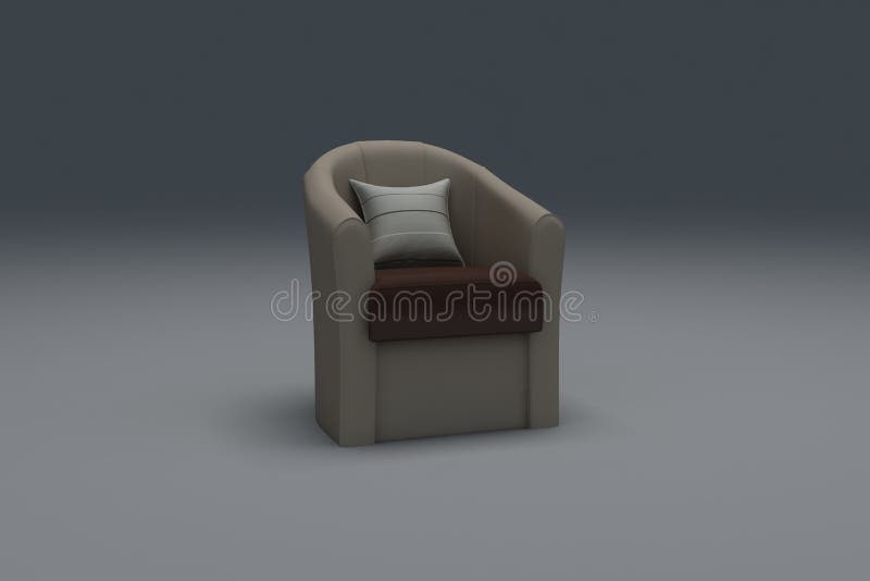 Realistic sofa stock illustration. Illustration of modern - 21854868