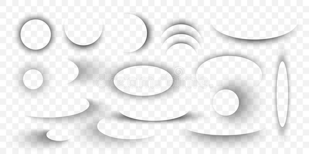 Realistic Soft Round Shadows for Web and Graphic Design, UI Elements ...