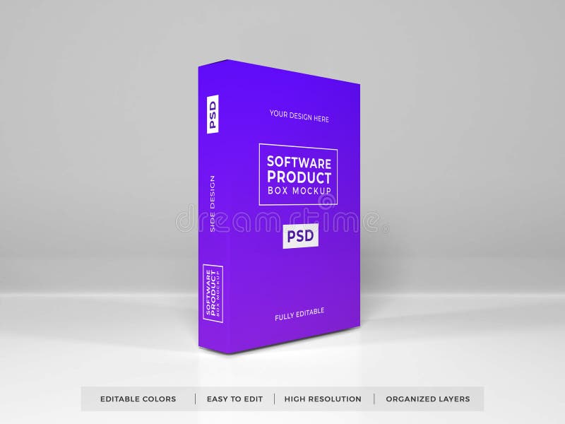 Realistic Software Box Product 3D Illustration Mockup Scene Stock ...