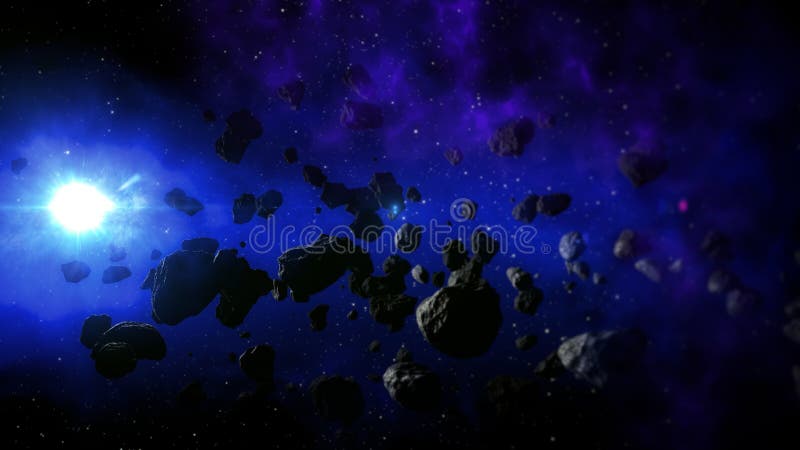 Realistic Space with Cold Sun Stock Photo - Image of creation, abstract ...