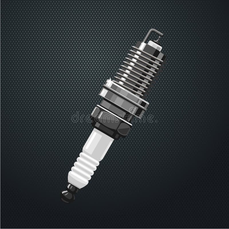 Realistic Spark Plug. Part of the Engine. Motor Car Detail. Stock ...
