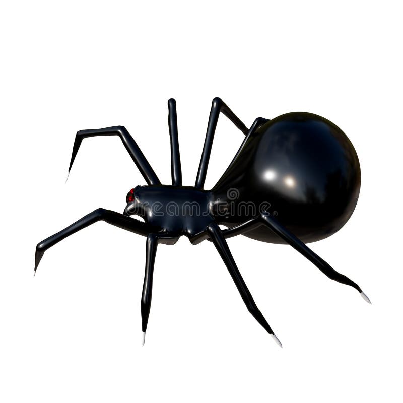 Realistic Spider 3d Rendering Stock Illustration - Illustration of ...