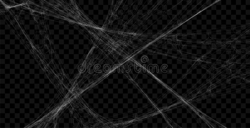Realistic Spider Web Background Texture. Hanging Cobweb for Halloween ...
