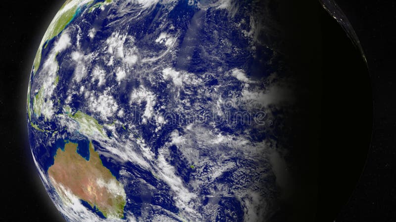 Realistic Spinning Earth Globe in Day and Night Stock Video - Video of ...