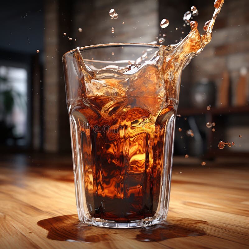 Realistic Splash of Coffee, Cola, or Tea - Dynamic Beverage Action ...