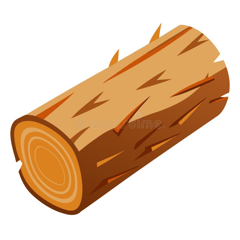 Realistic Split Log with Natural Bark Texture. Isolated on White Stock ...