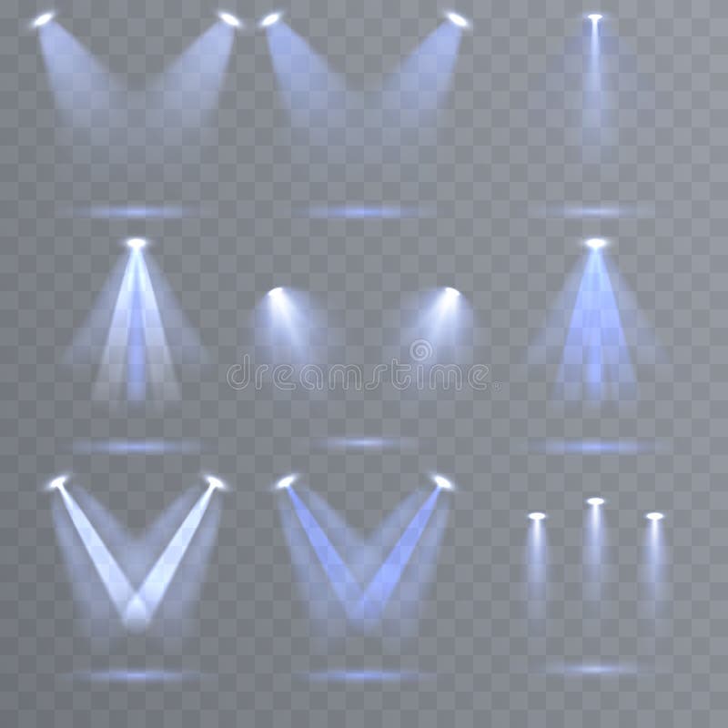 Realistic Spotlight Effects Stock Vector - Illustration of light ...