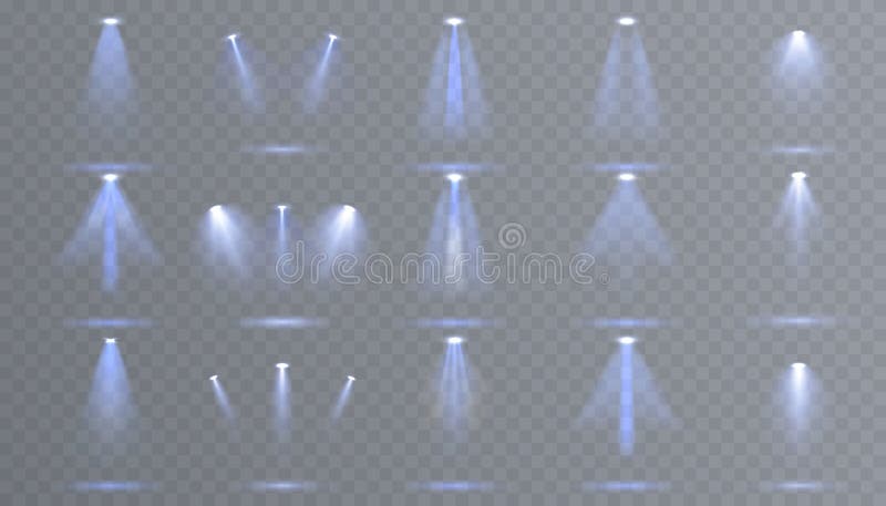 Realistic Spotlight Effects Stock Vector - Illustration of rotation ...