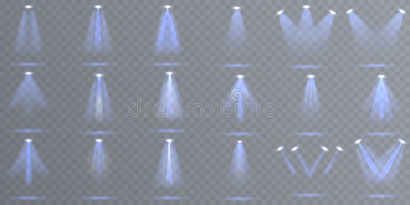 Realistic Spotlight Effects Stock Vector - Illustration of glare, light ...