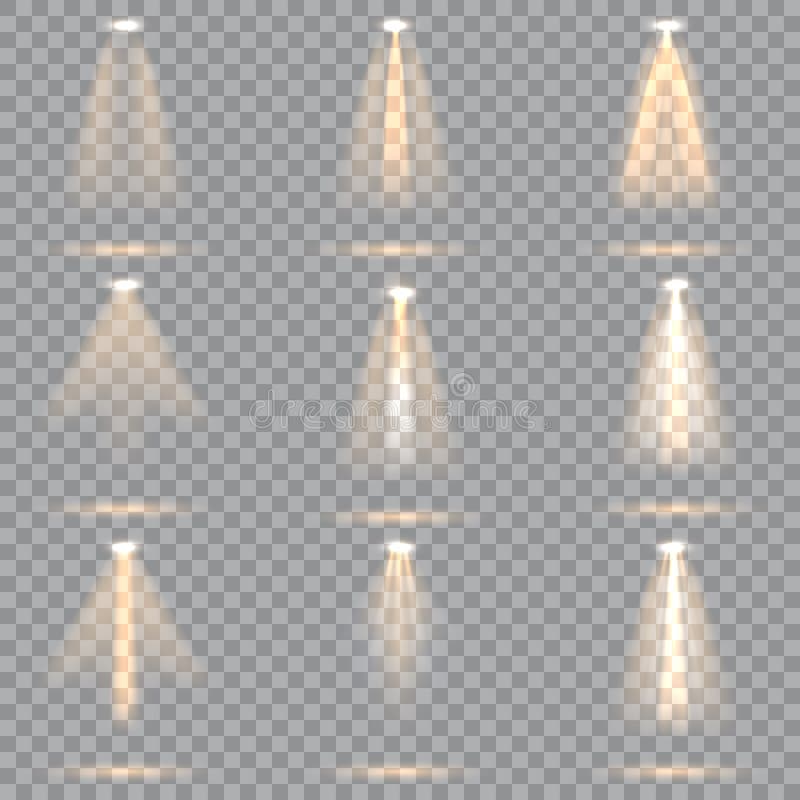 Realistic Spotlight Effects Stock Illustration - Illustration of ...