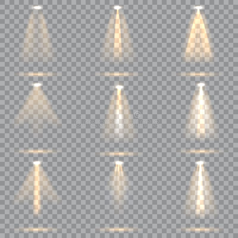 Realistic Spotlight Effects Stock Vector - Illustration of projection ...