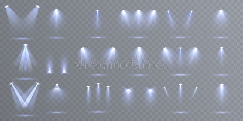 Realistic Spotlight Effects Stock Vector - Illustration of line, lens ...