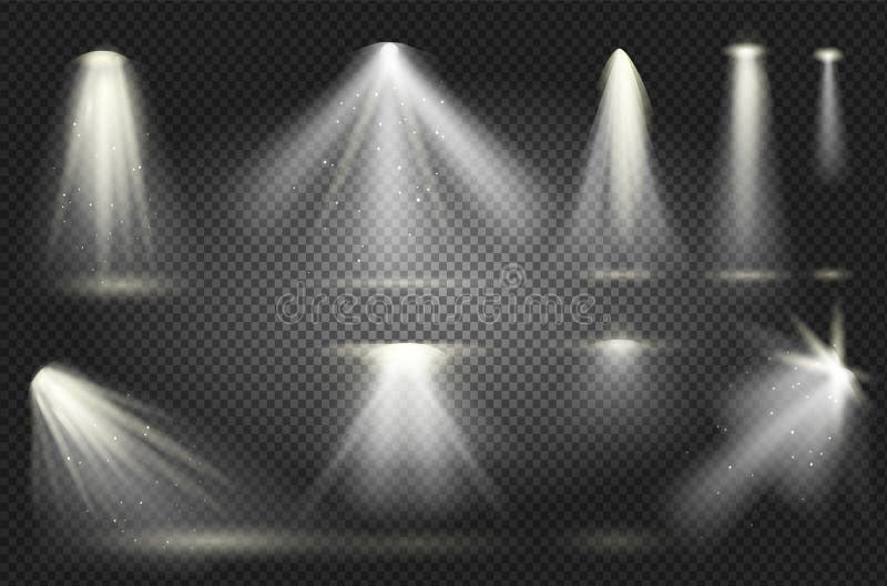 Realistic Spotlight Illumination Effect Isolated Stock Illustration ...