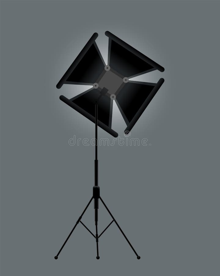 Realistic Spotlights with Gray Background for Show Contest or Interview ...