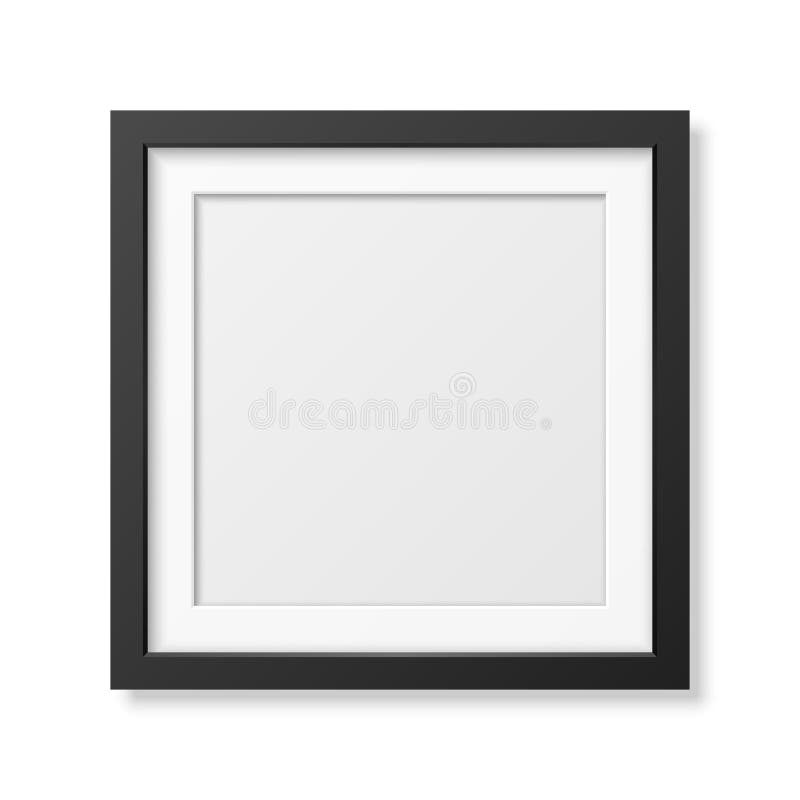 Realistic Square Black Frame Stock Vector - Illustration of business ...