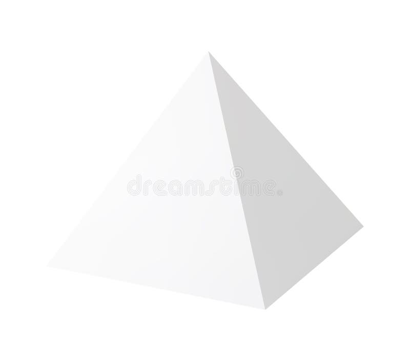 Realistic Square Pyramid stock vector. Illustration of geometry - 245652075
